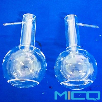Custom Fused Quartz Glass Distilling Flask with Numbers Neck