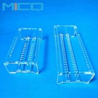 Semiconductor Fused Quartz Glass Boat / Silicon Wafer Carrier Holder ...