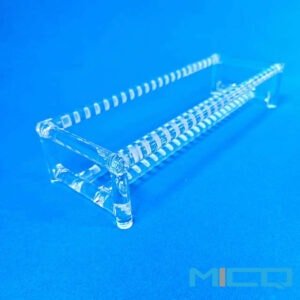 Semiconductor Fused Quartz Glass Boat / Silicon Wafer Carrier Holder ...